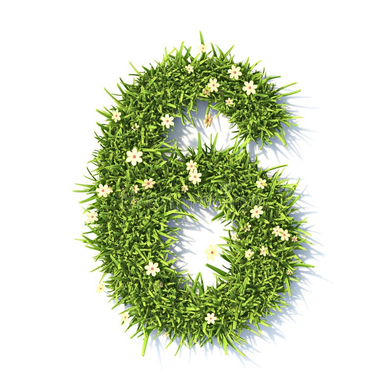 Grass Font 3d Rendering Number Stock Illustrations – 524 Grass Font 3d ...