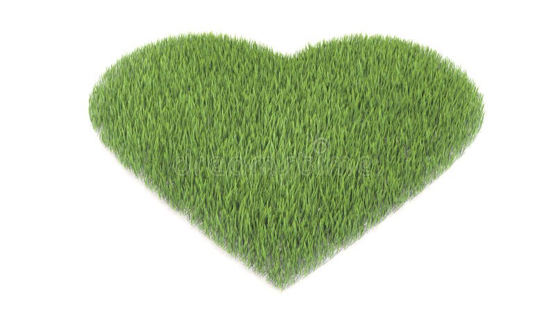 Grass forming heart shape. stock illustration. Illustration of fresh ...