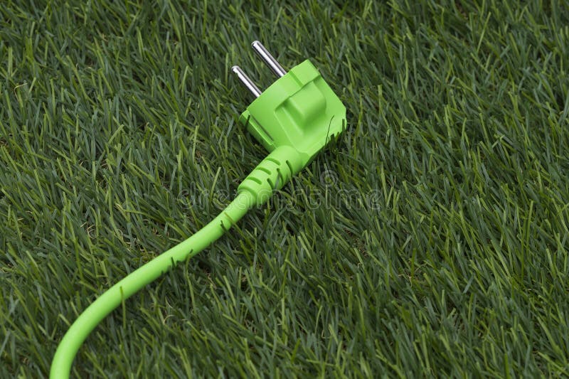 Green power plug stock photo. Image of efficiency, voltage - 45615882
