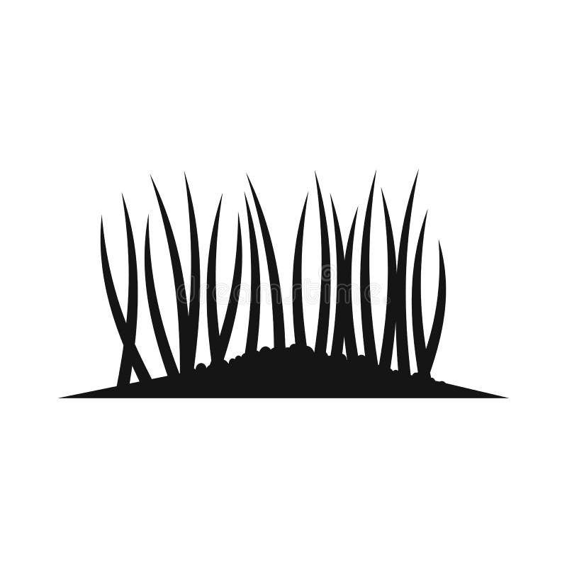 Grass on Ground Icon, Flat Style Stock Vector - Illustration of flora ...
