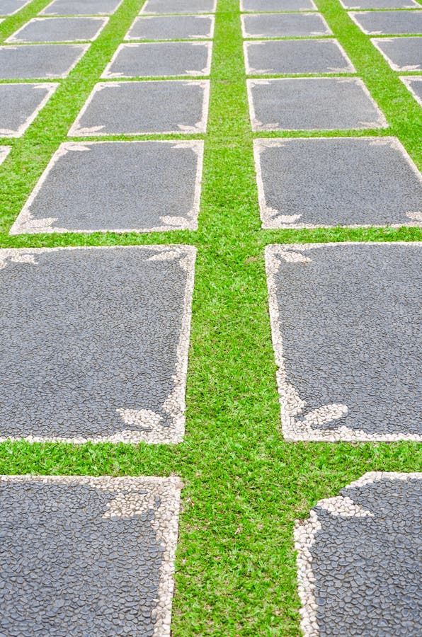Grass Growing Up between the Stones Stock Photo - Image of green ...