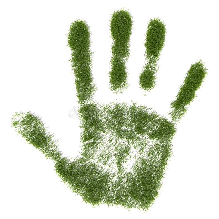 Grass hand print stock illustration. Illustration of imprint - 20569751
