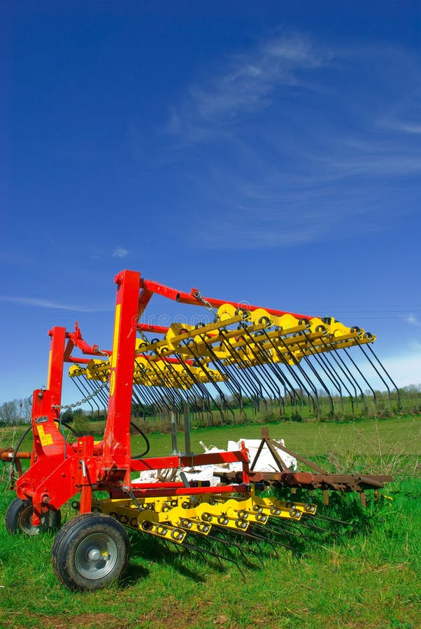 Grass Harrow stock photo. Image of baling, machinery, dangerous - 8967832
