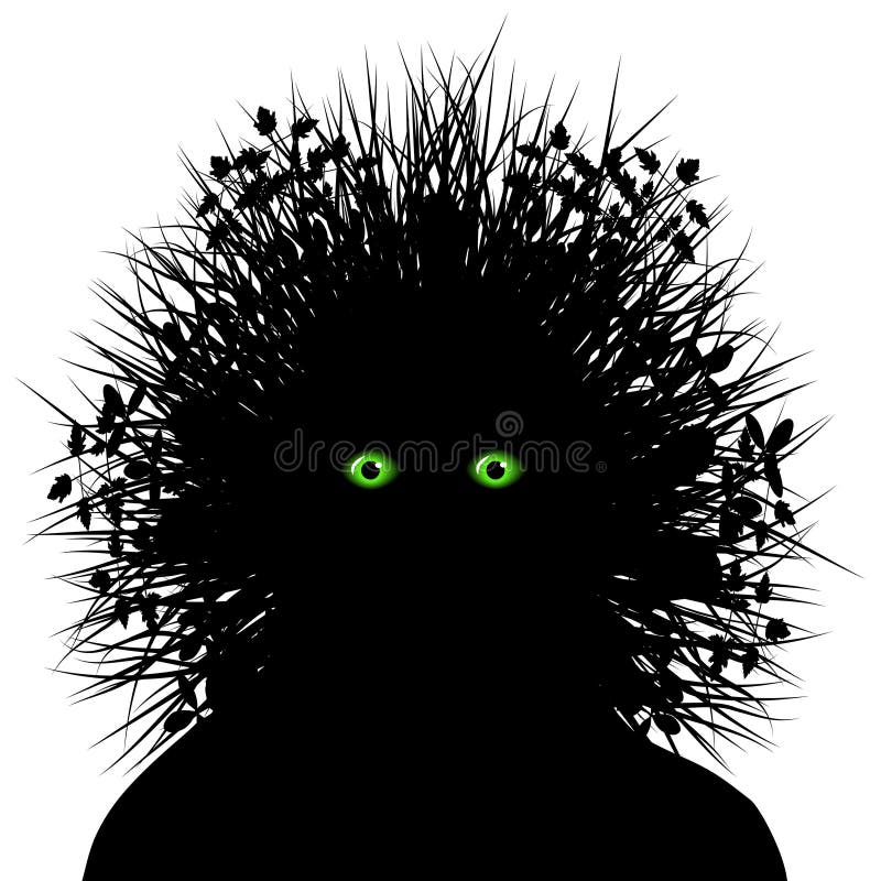 Grass head stock vector. Illustration of graphic, head - 11679439