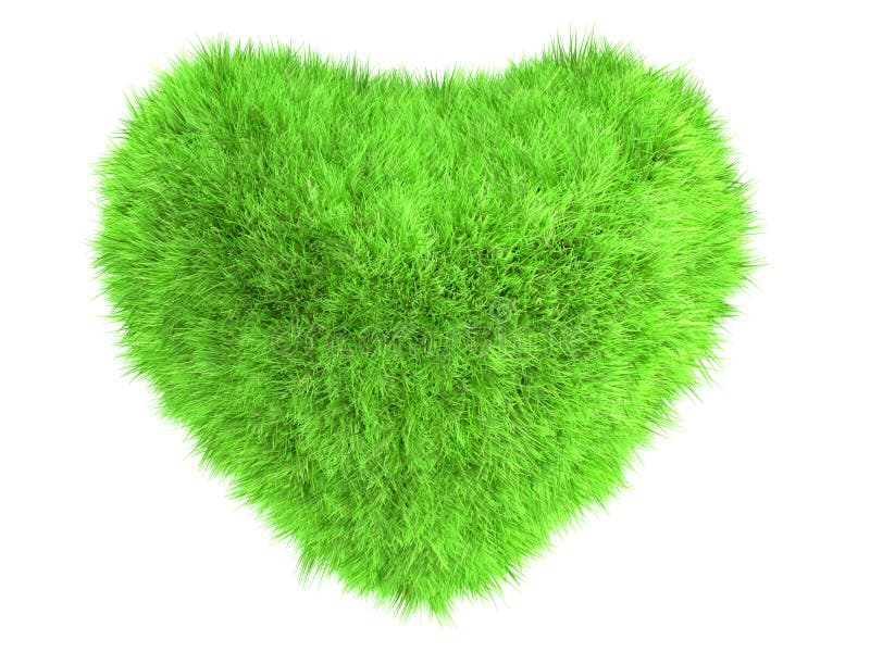 Grass heart stock illustration. Illustration of love - 13886567
