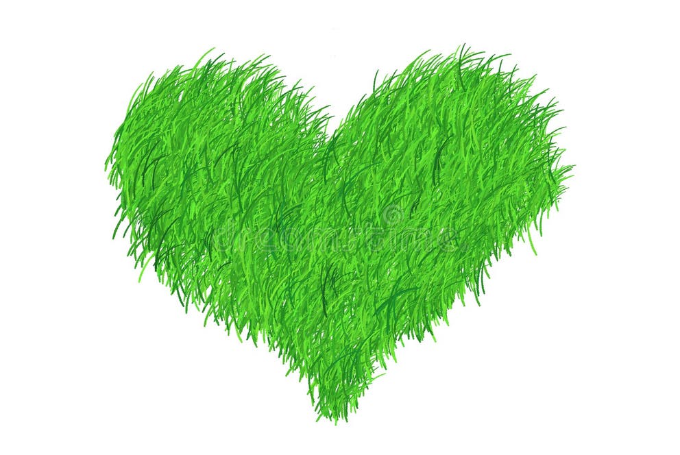 Grass Heart Isolated White Stock Illustrations – 1,968 Grass Heart ...