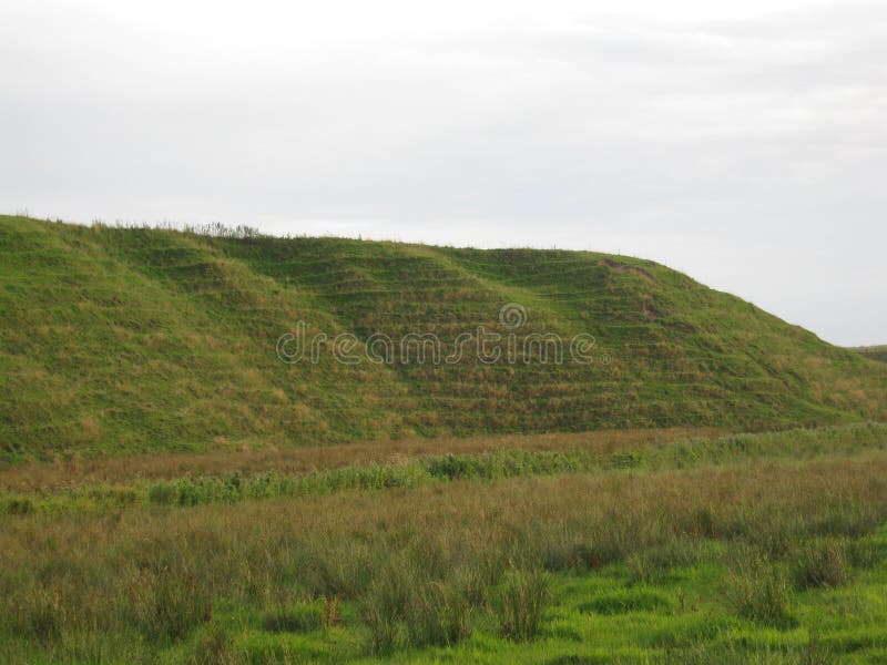 Grass hill stock image. Image of grass, clouds, white - 73815087