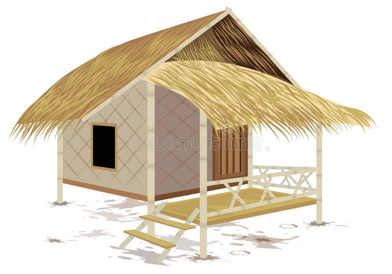Grass hut design stock vector. Illustration of home - 103813805