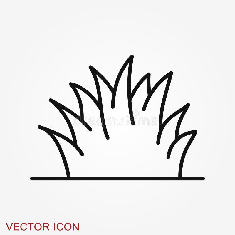 Grass Icon, Eco Symbol of Grass. Vector Illustration Stock Illustration ...