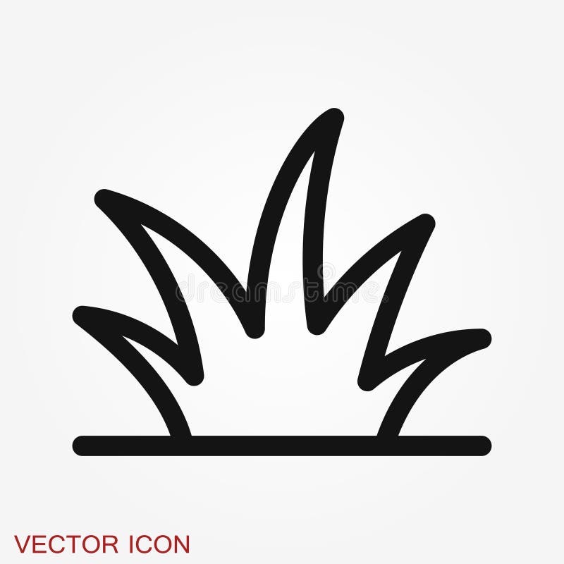 Grass Icon, Eco Symbol of Grass. Vector Illustration Stock Illustration ...