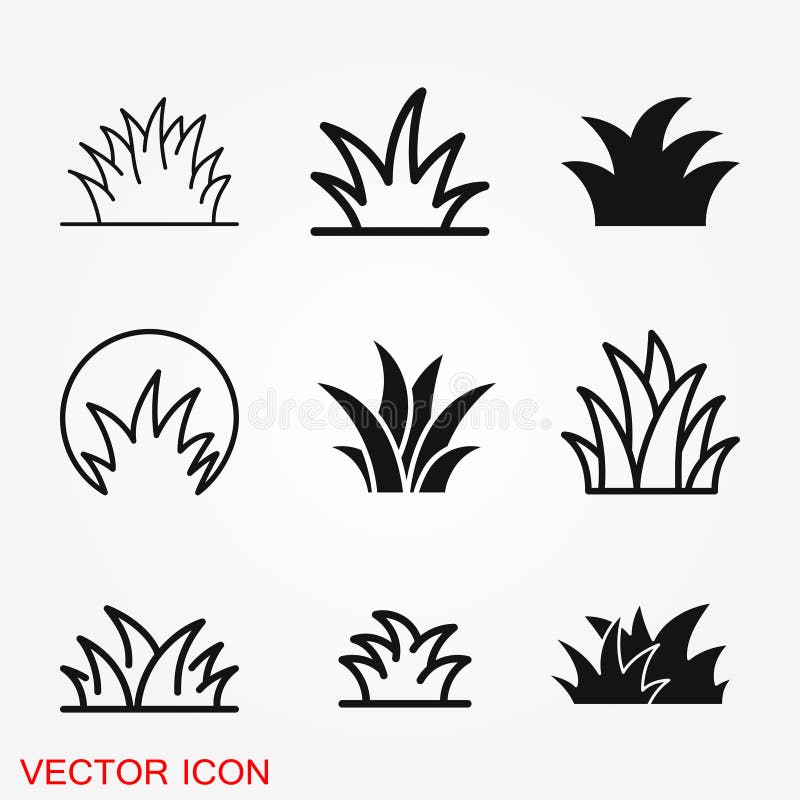 Grass Icon, Eco-symbool Van Gras Vectorillustratie Stock Illustratie ...