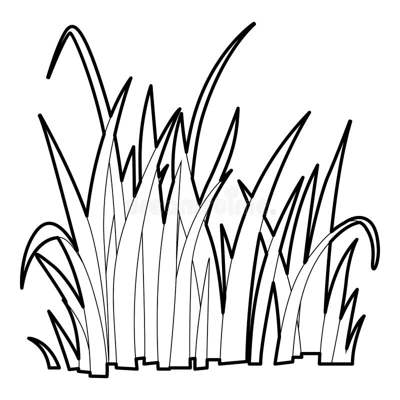 Grass icon, outline style stock vector. Illustration of outline - 86041242