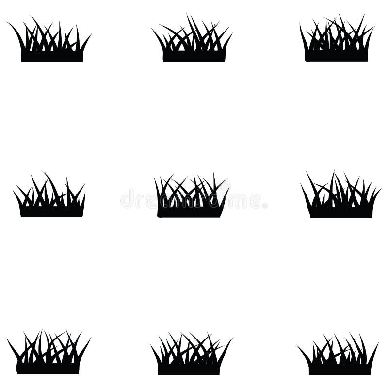 Grass icon set stock vector. Illustration of ecology - 121875349