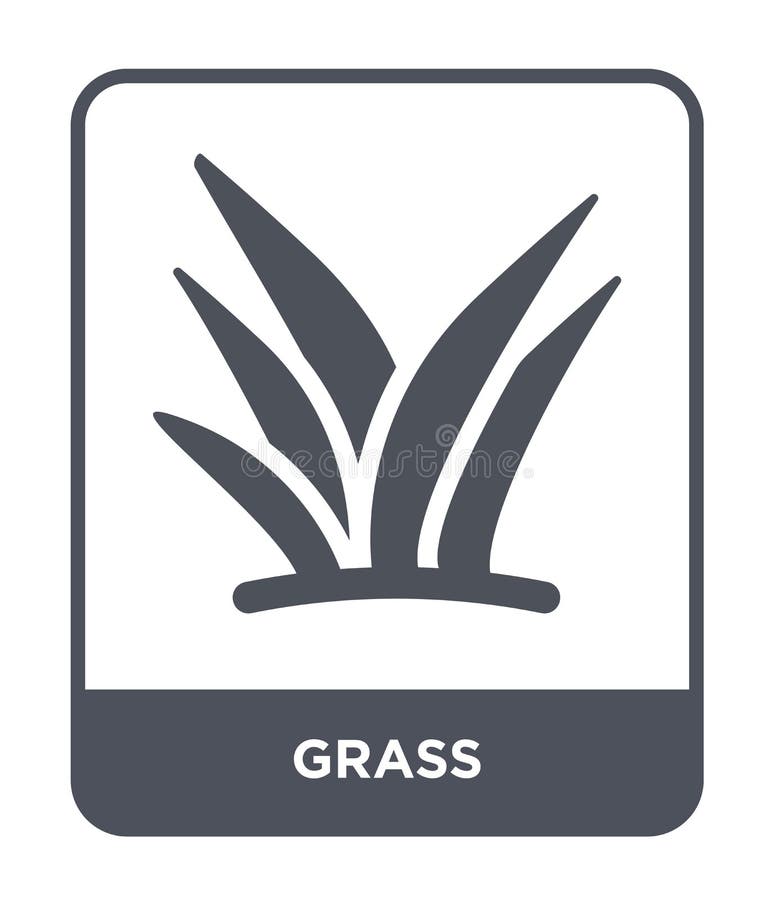 Grass Icon in Trendy Design Style. Grass Icon Isolated on White ...