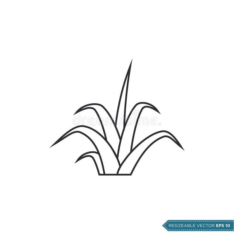 Naturally Grass Icon Vector Template Illustration Design Stock Vector ...