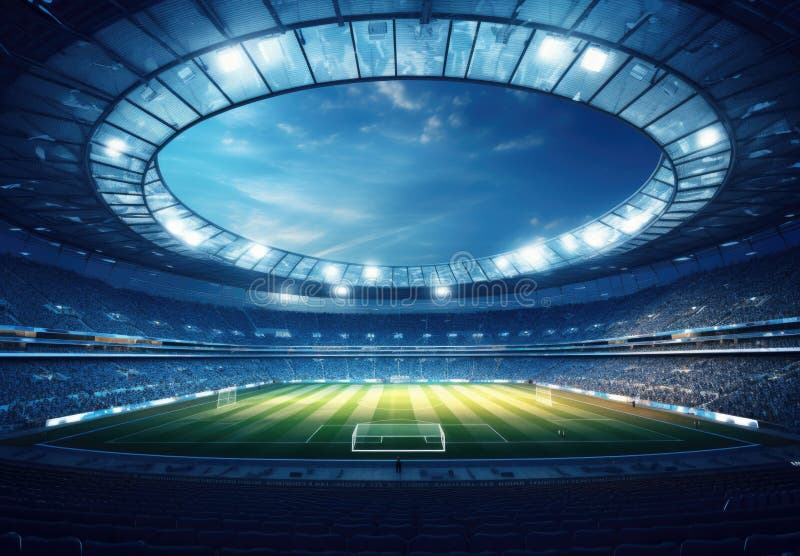 Grass Inside the Football Stadium Stock Photo - Image of goal, ground ...
