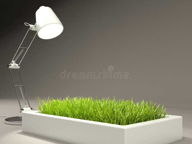 Grass with lamp stock illustration. Illustration of projector - 13704341