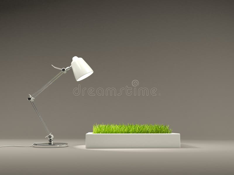 Grass with lamp stock illustration. Illustration of green - 13704847