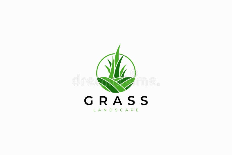 Professional and Eco Friendly Grass Landscaping Logo Nature Stock ...