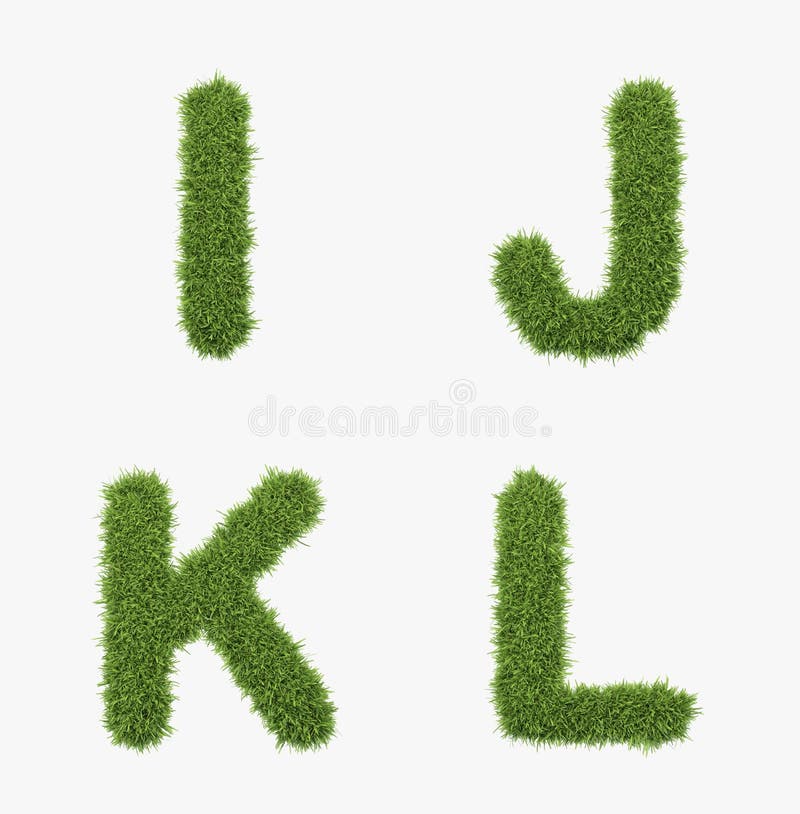 Grass Alphabet Photography Set 6 of 7 Stock Illustration - Illustration ...