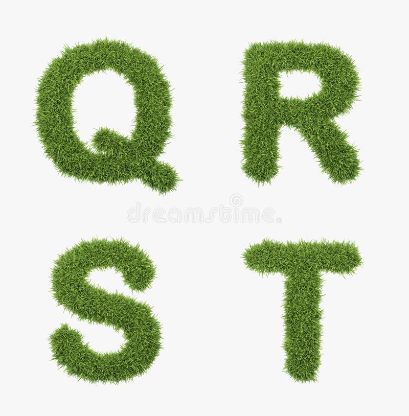 Grass letter set stock illustration. Illustration of pattern - 49825835
