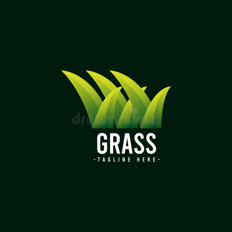Grass Logo Icon Vector Template Design Illustration Stock Vector ...