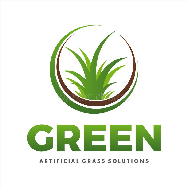 Grass Logo. Lawn Vector Logo Template Stock Vector - Illustration of ...