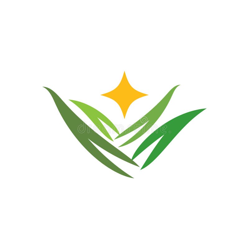 Grass Logo Template Icon stock vector. Illustration of element - 350502951