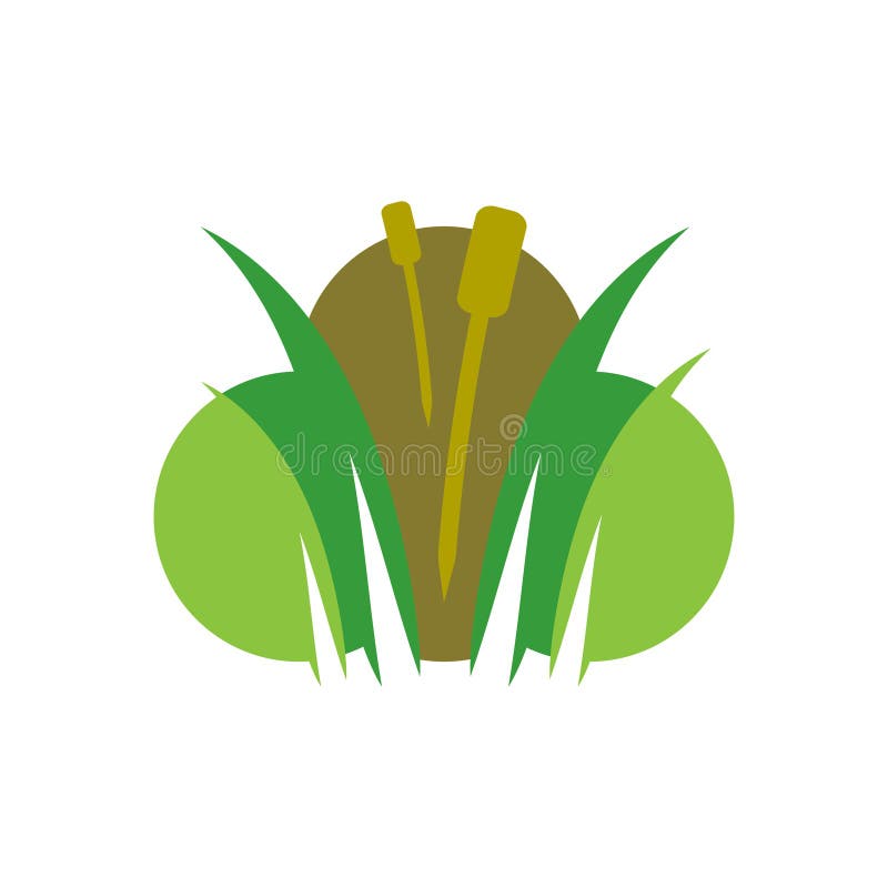 Grass Logo Template Icon stock vector. Illustration of closeup - 350502964
