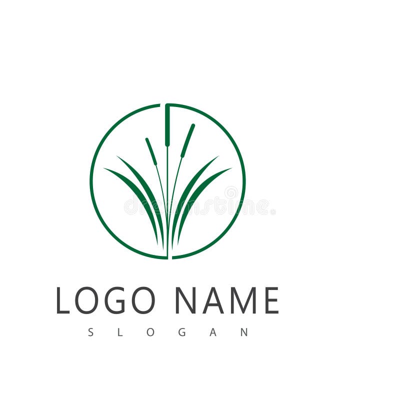 Grass Logo Vector Template Element and Symbol Stock Vector ...