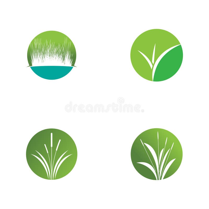 Grass Logo Vector Template Element and Symbol Stock Vector ...
