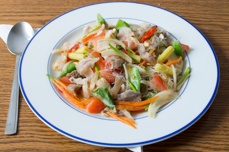 Grass noodle salad stock photo. Image of meal, asian - 74296564