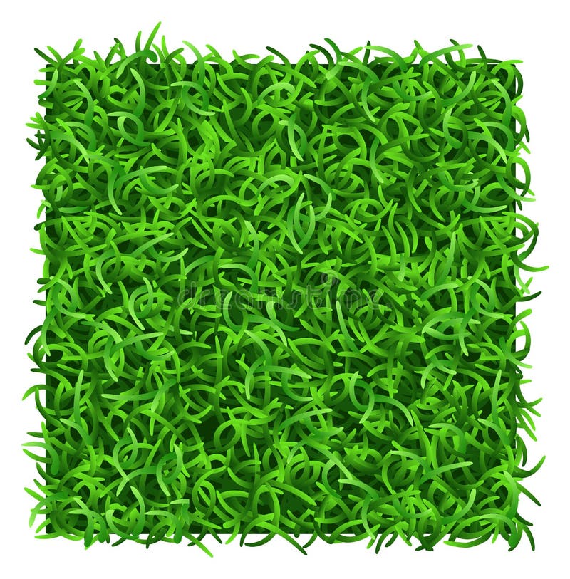 Grass Patch Top View. Realistic Lawn Tile Stock Illustration ...
