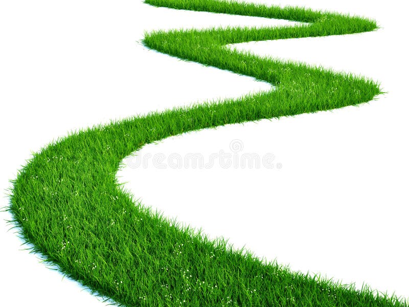 Green Grass path stock illustration. Illustration of isolated - 15978550