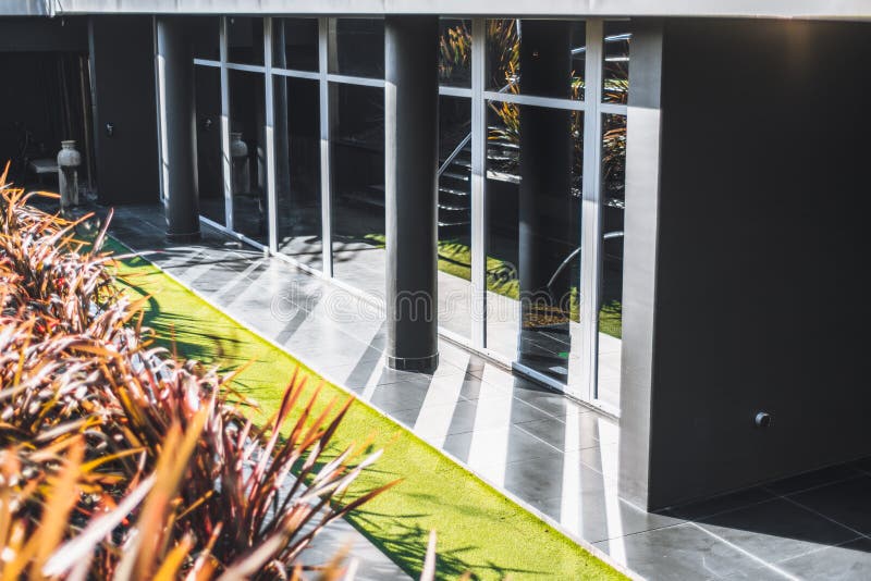 Grass Pathway Next To a Window Stock Image - Image of brightness ...