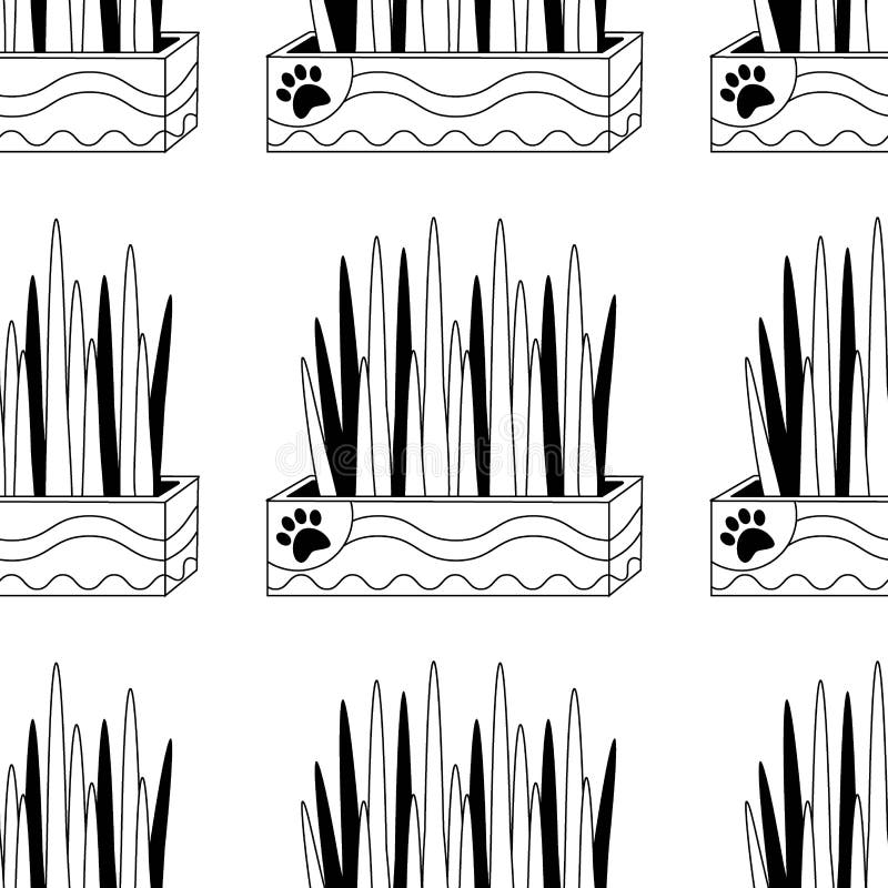 Grass Pattern for Animals, Cats, Dogs, Pet Care Stock Vector ...