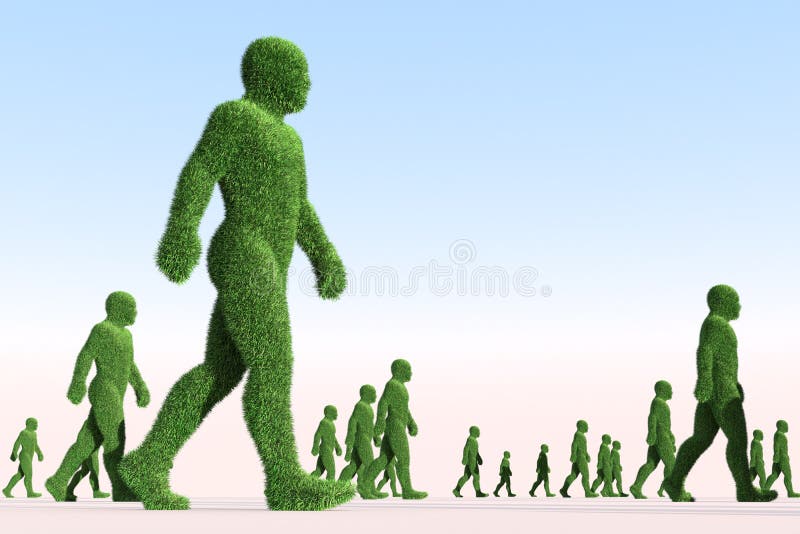 Grass people walking stock illustration. Illustration of demonstration ...