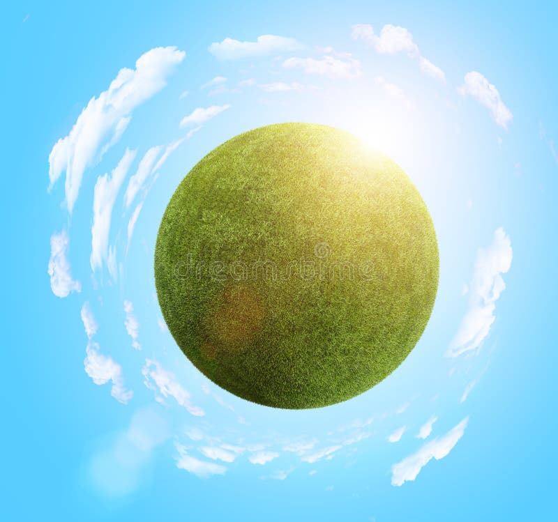 Grass planet stock image. Illustration of environment - 44274437