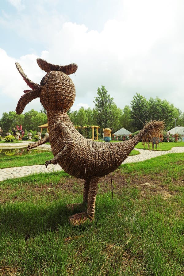 Grass Rope Cartoon Characters in the Park Stock Image - Image of ...