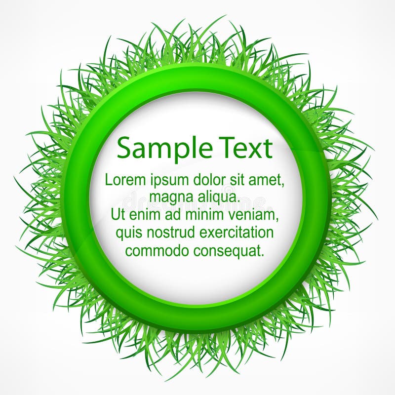 Grass round label stock vector. Illustration of badge - 31519879