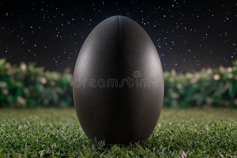 On the Grass, a Rugby Ball that Has Seen Better Days Rests Under the ...