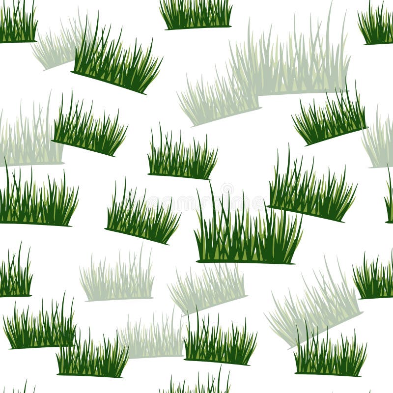 Grass Seamless Pattern. Background of Lawn Stock Vector - Illustration ...