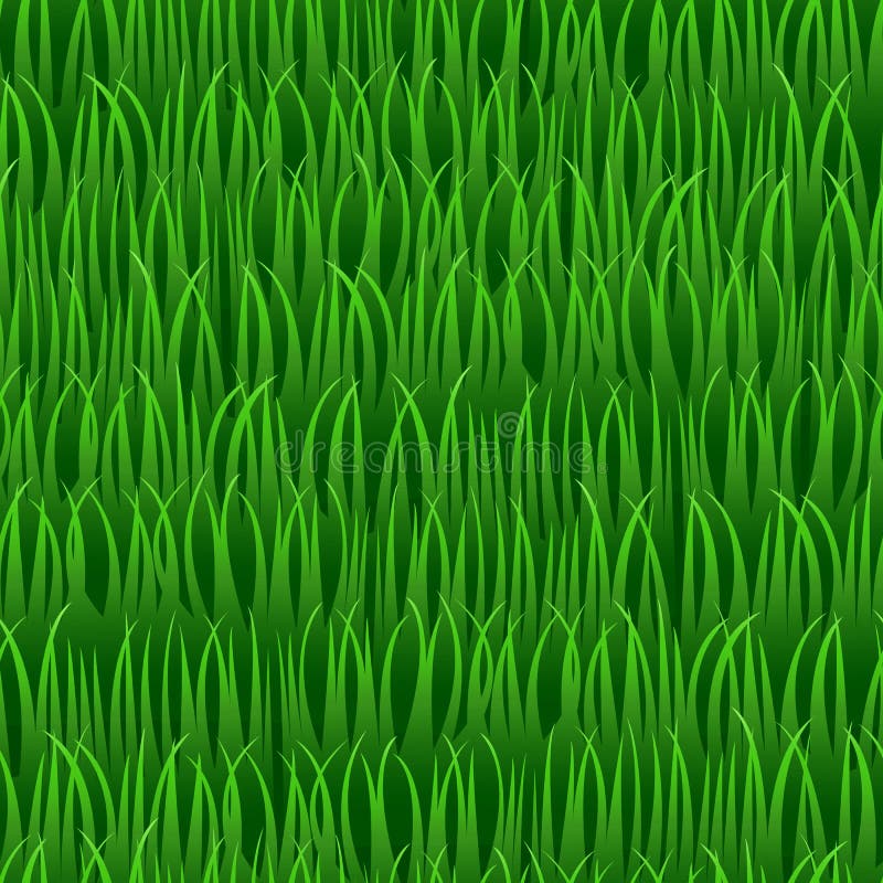 Seamless Texture Cartoon Grass, Green Plants Pattern for Wallpaper ...
