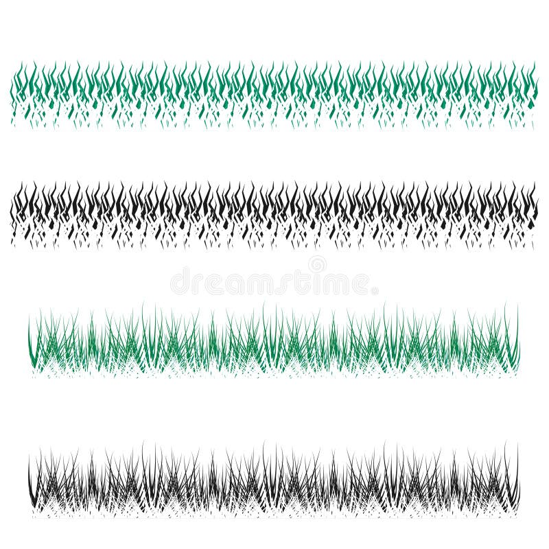 Grass, Shrubs. Textures Illustrated Images Stock Vector - Illustration ...