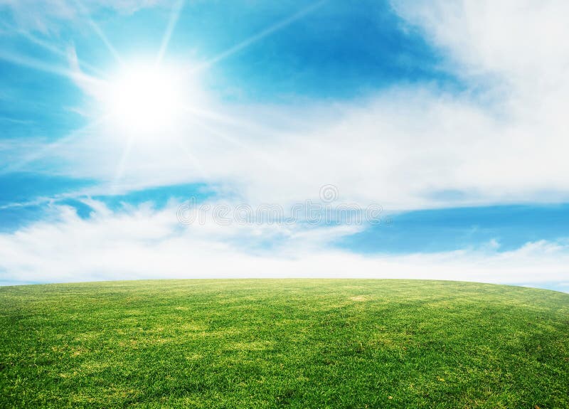 Grass and sky stock image. Image of seamless, fresh, landscape - 49327971