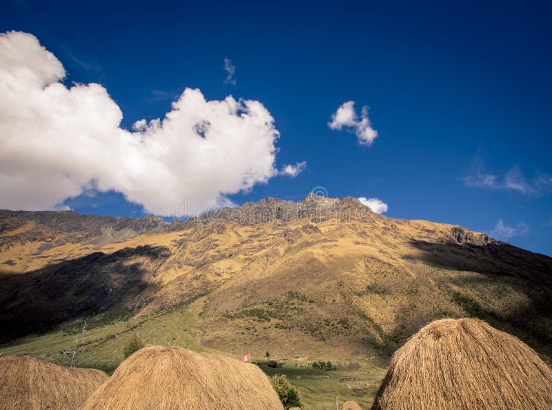 Grass Sleeping Huts in Peru Stock Image - Image of adventure, shelter ...