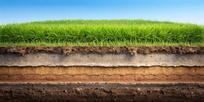 Grass and Soil Layers - Cross Section, Nature, Geology, Environment ...
