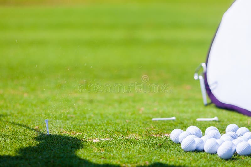 Grass Splash after Golf Player Hitting Ball Stock Image - Image of ...