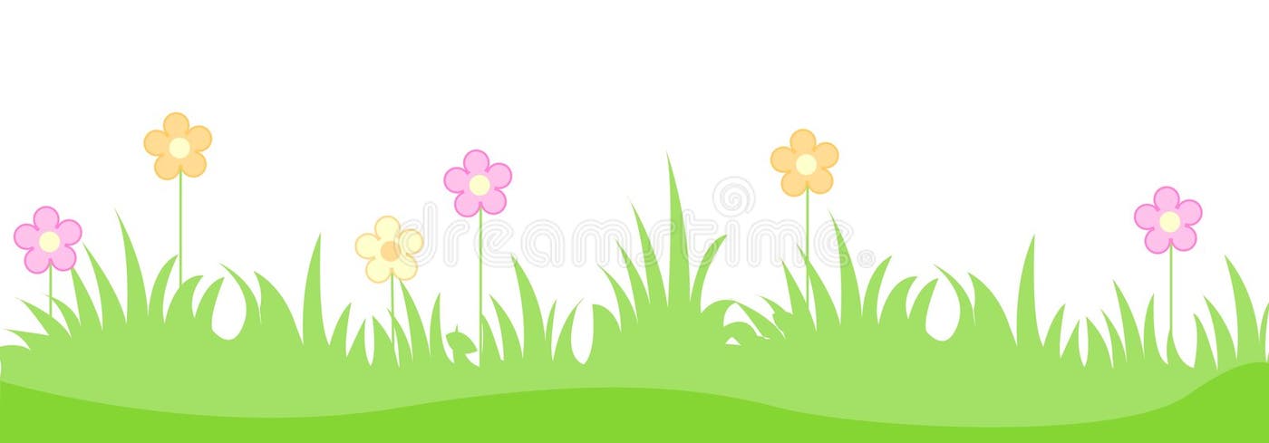 Spring Flowers Footer Header Stock Illustrations – 205 Spring Flowers ...