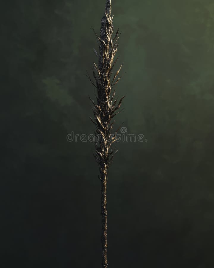 Grass Stem with Nodes and Detailed Surface Texture Hyperrealistic ...